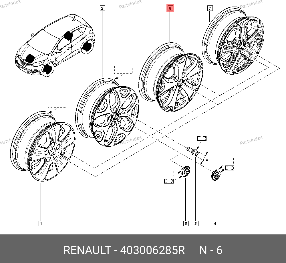 403006285R ДИСК КОЛЕСНЫЙ 6,5J17 MALDIVES RENAULT купить, цена в ...